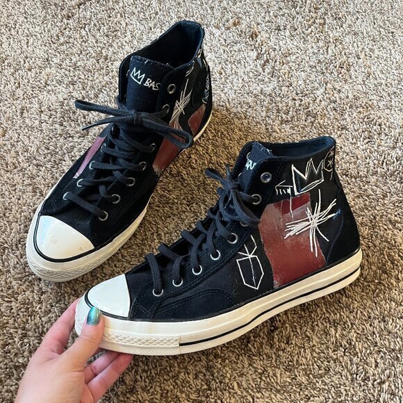 Converse | Shoes | Converse Jeanmichel Basquiat X Chuck 7 Hi Black ...